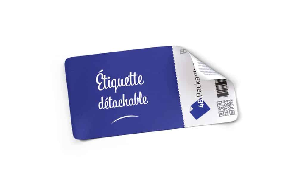Étiquette recto verso Partie détachable - 4B Packaging